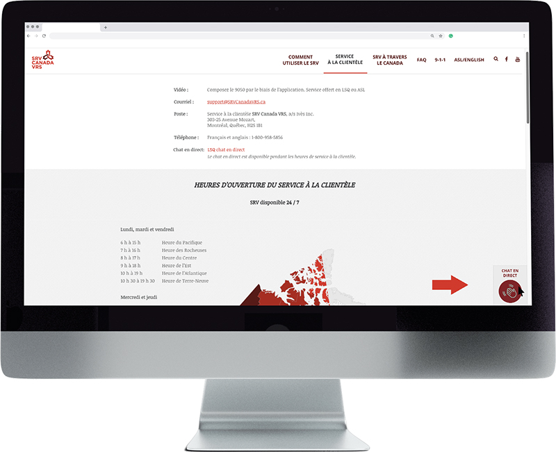 Chat en direct - SRV Canada VRS