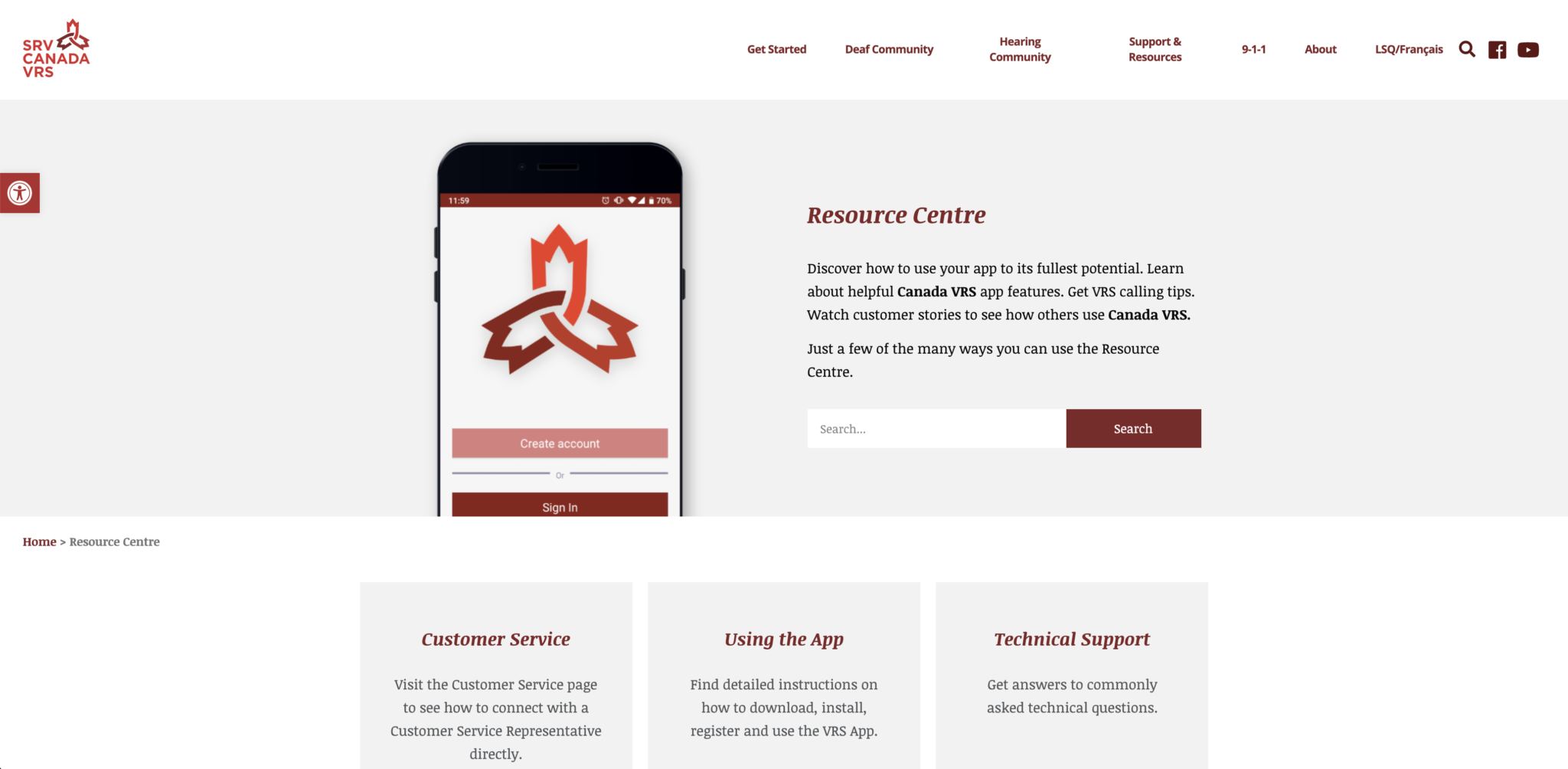 Resource Centre - SRV Canada VRS