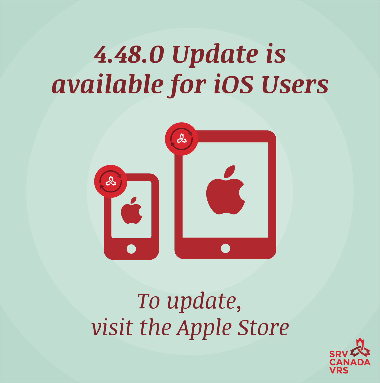 Latest Update for iOS - SRV Canada VRS