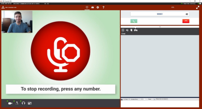 Recording and outgoing message - SRV Canada VRS
